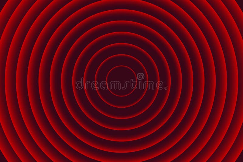 Abstract Background Featuring Concentric Red Circles with a Glowing ...