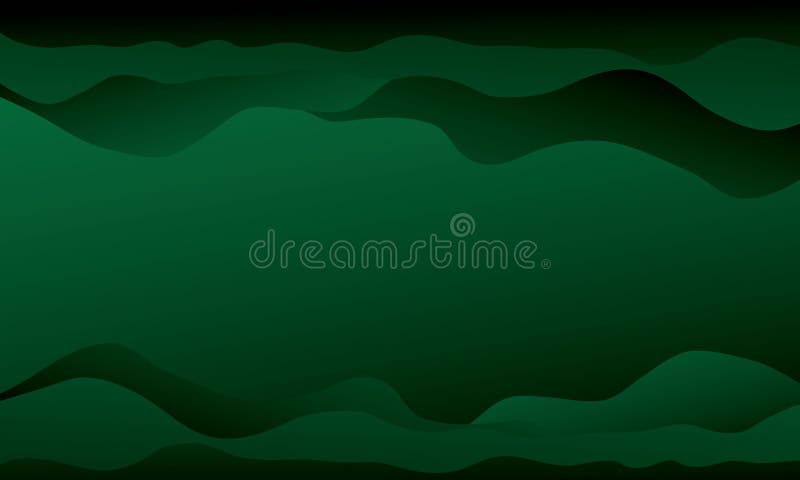 Dark Green Wave Abstract Background Stock Vector - Illustration of ...