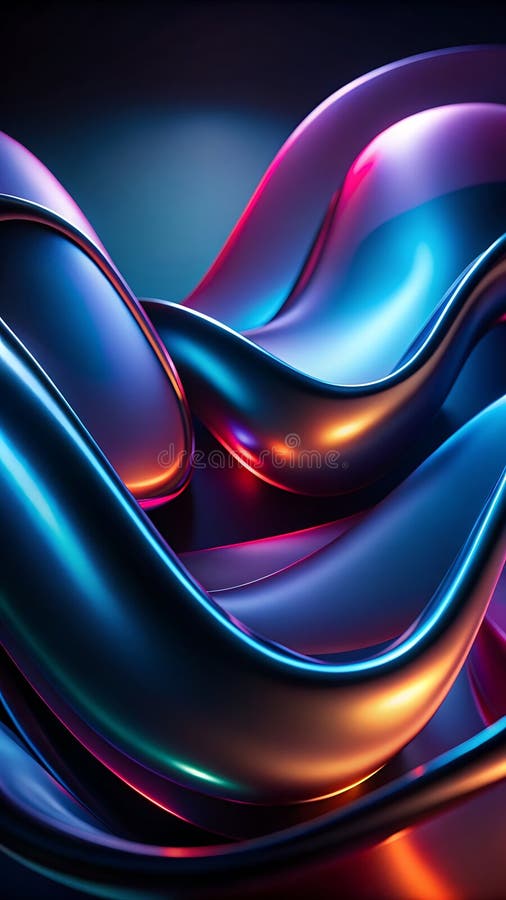 Dark Neon Colors in Abstract Design Stock Image - Image of abstract ...