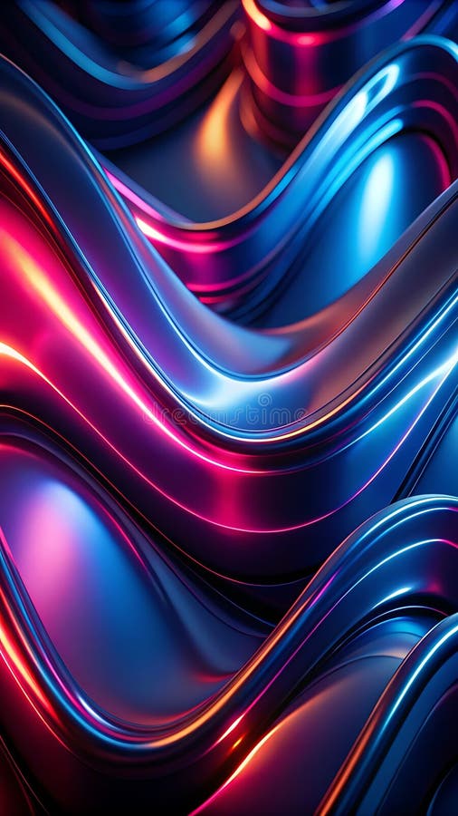 Abstract Design with Dark Neon Tones Stock Image - Image of digital ...