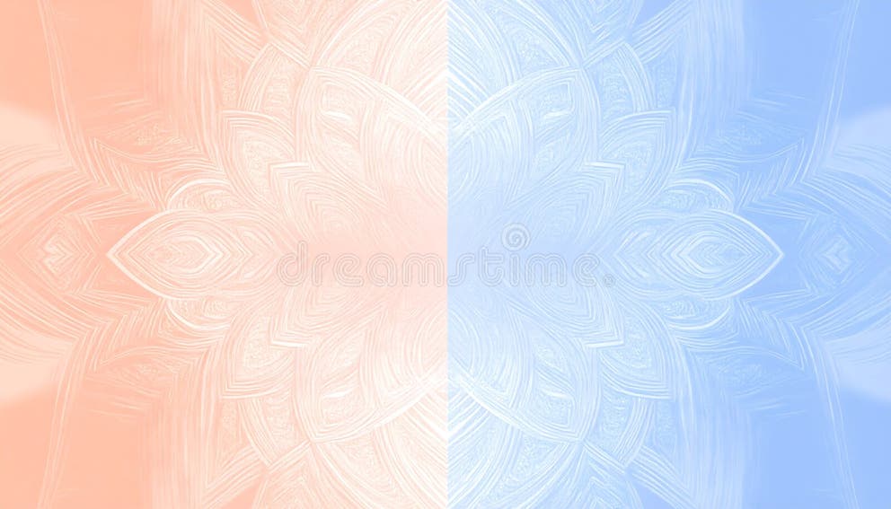 Pastel Floral Mandala Split Background Stock Illustration ...