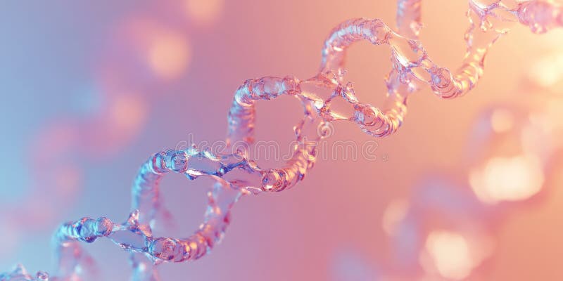 An Abstract Background Featuring a DNA Strand Made of Translucent ...