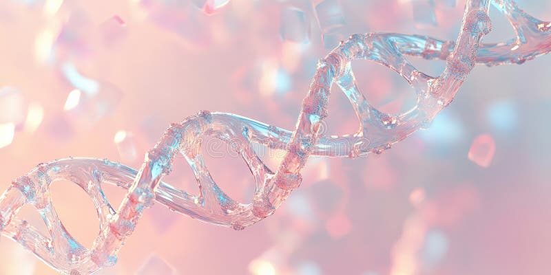 An Abstract Background Featuring a DNA Strand Made of Translucent ...