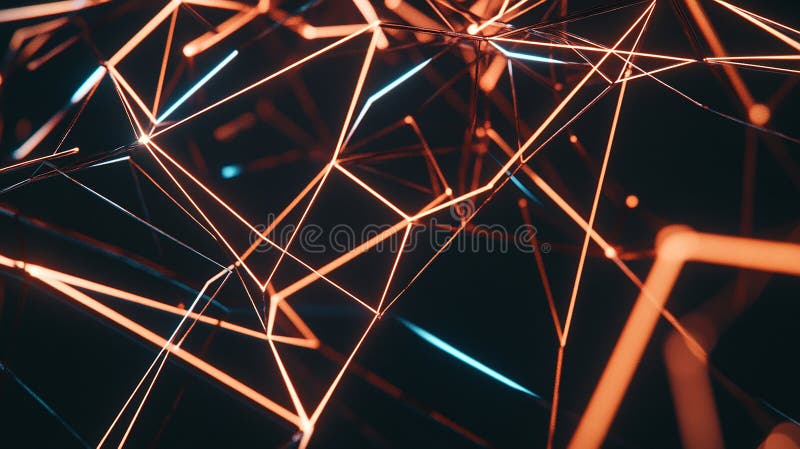 Abstract Background Featuring Dynamic Lines and Luminous Lights ...