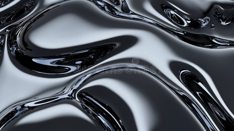 Abstract Background Featuring a Flowing, Liquid Metal Texture with ...