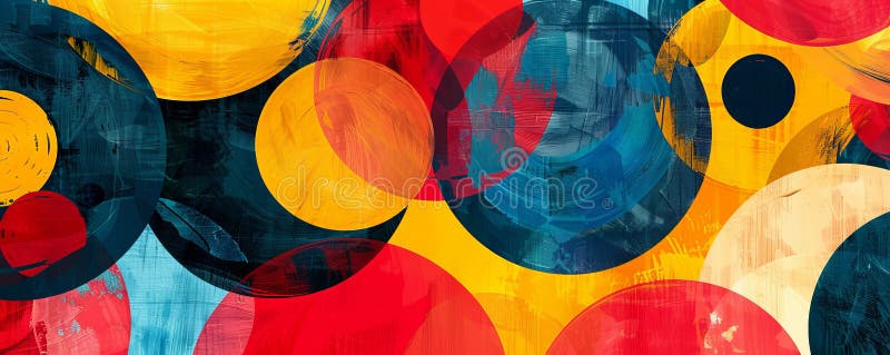 An Abstract Background Featuring Geometric Circular Patterns in Bold ...