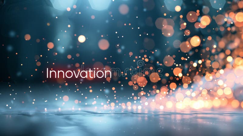 Abstract Background Featuring Glowing Bokeh Lights and the Word ...