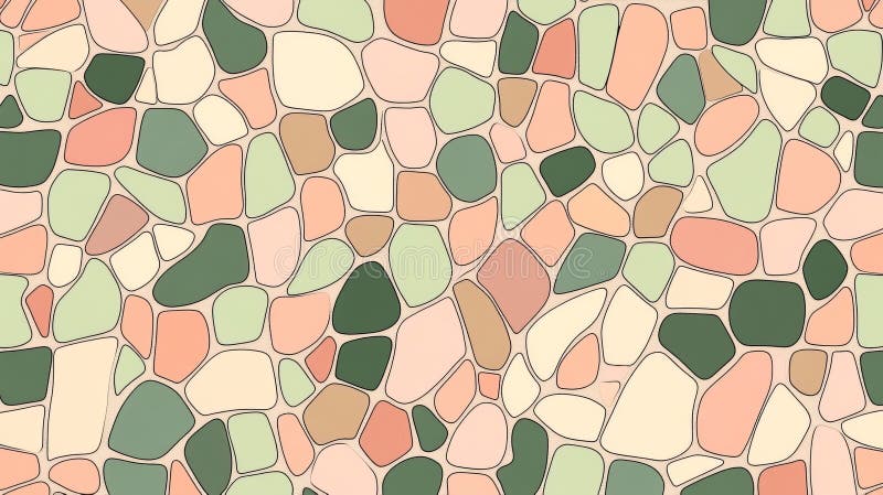 Abstract Background Featuring Green Peach Style Mosaic Like Forms Stock ...