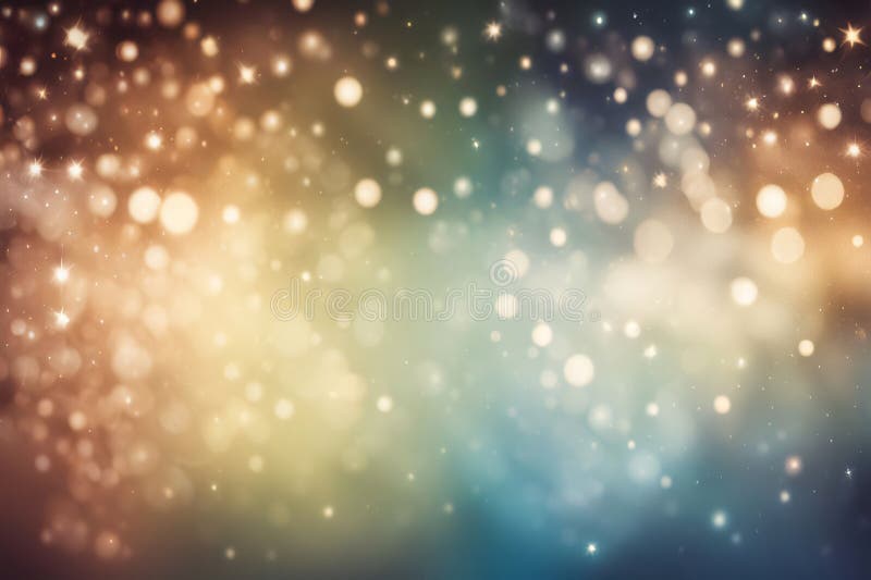 Abstract Lightscape with Light Stars and Blurred Bokeh Effects ...