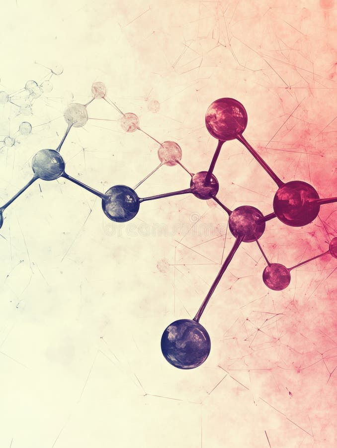 Abstract Background Featuring Molecular Structures and Chemical Bonds ...