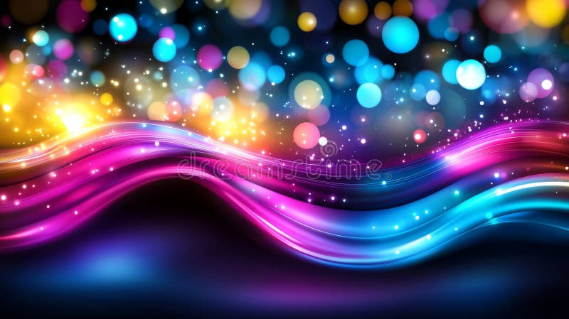 Abstract Background Featuring Purple and Blue Particles Resembling ...