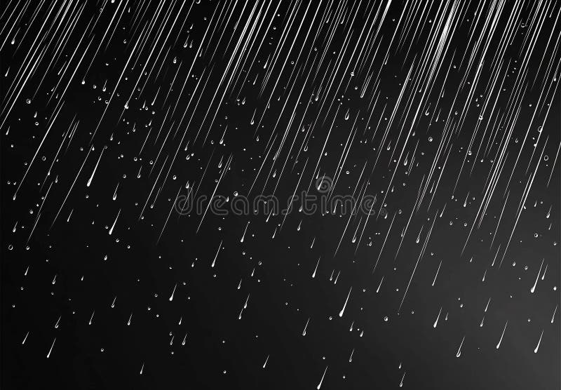 Abstract Rain Texture with White Streaks on Black Background, Creating ...