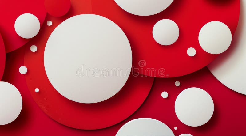 An Abstract Background Featuring Red and White Circles that Captivates ...