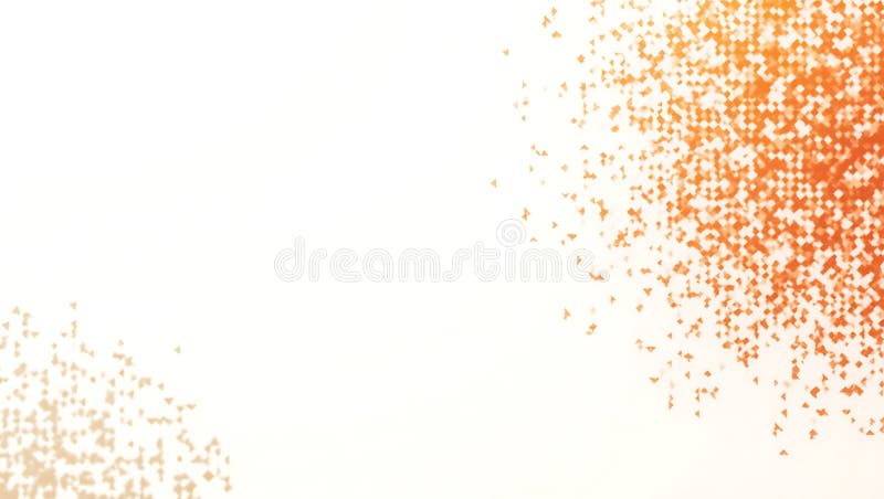 Abstract Background with Scattered Orange Particles on a White Surface ...