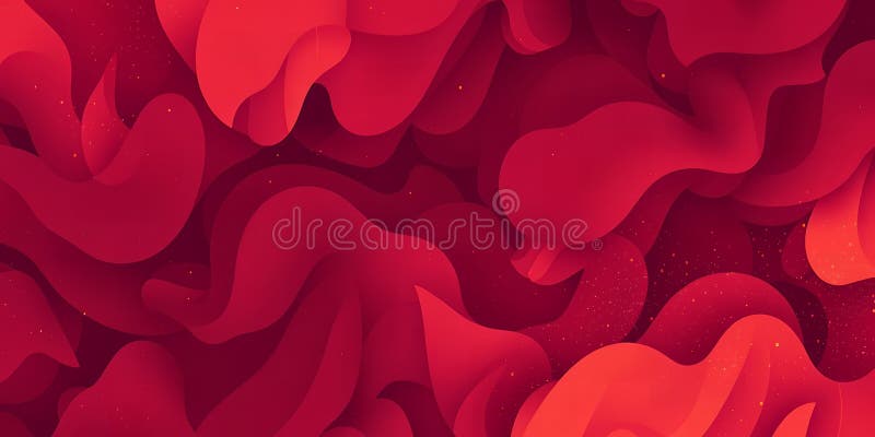 Abstract Background Featuring Shades of Red with Smooth Flowing Shapes ...