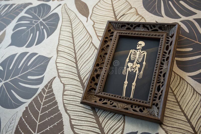 Skeleton Frame Leaf Abstract Background Stock Illustration ...