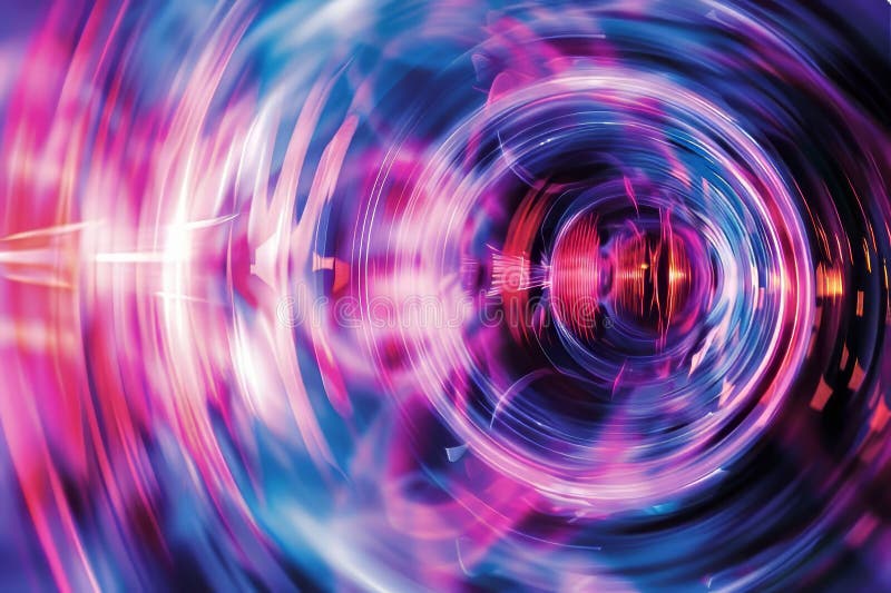 Abstract Background Featuring Swirling Sound Waves in a Hypnotic ...