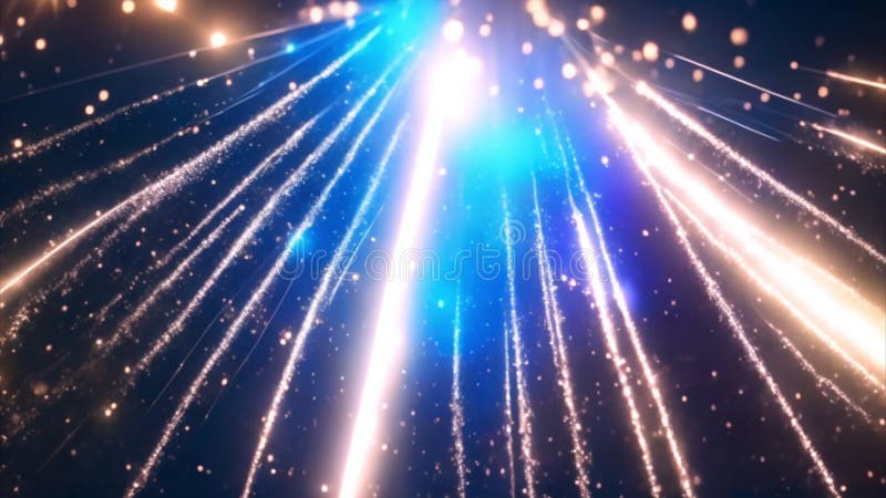 Abstract Light Rays and Glimmering Particles Stock Video - Video of ...