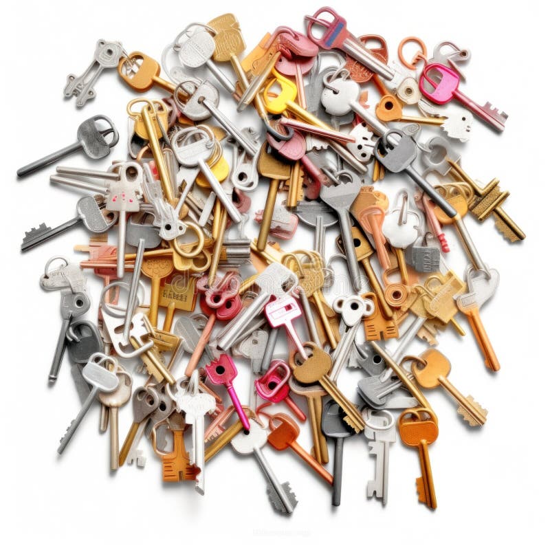 Abstract Background Featuring Vintage and Custom Keys for Locks Stock ...