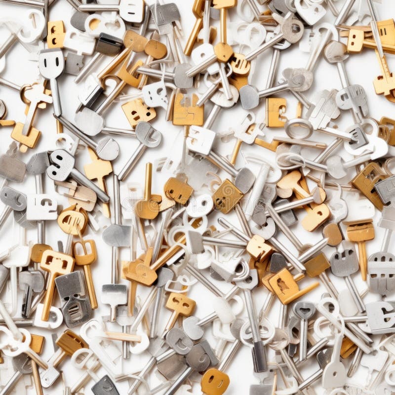 Abstract Background Featuring Vintage and Custom Keys for Locks Stock ...