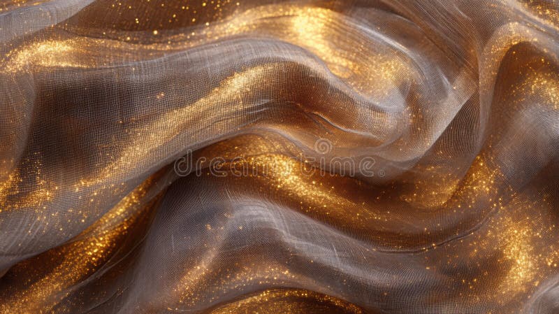 Abstract Background Featuring a Wave of Soft, Translucent Fabric, with ...