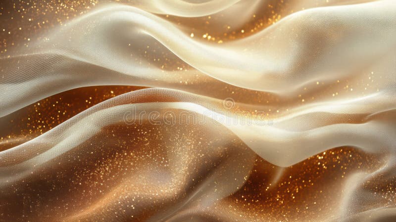 Abstract Background Featuring a Wave of Soft, Translucent Fabric, with ...