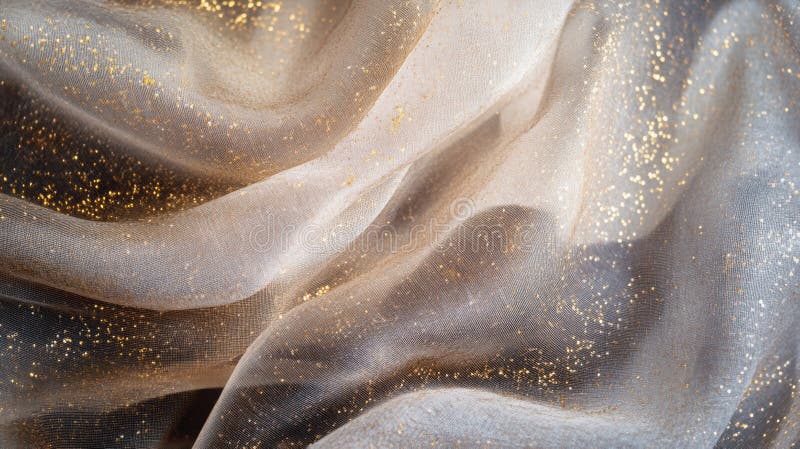 Abstract Background Featuring a Wave of Soft, Translucent Fabric, with ...