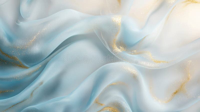 Abstract Background Featuring a Wave of Soft, Translucent Fabric, with ...