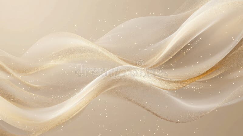Abstract Background Featuring a Wave of Soft, Translucent Fabric, with ...