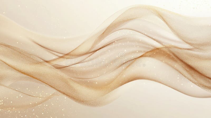 Abstract Background Featuring a Wave of Soft, Translucent Fabric, with ...