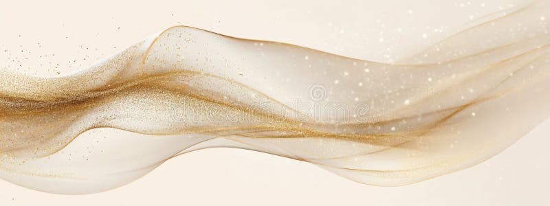 Abstract Background Featuring a Wave of Soft, Translucent Fabric, with ...