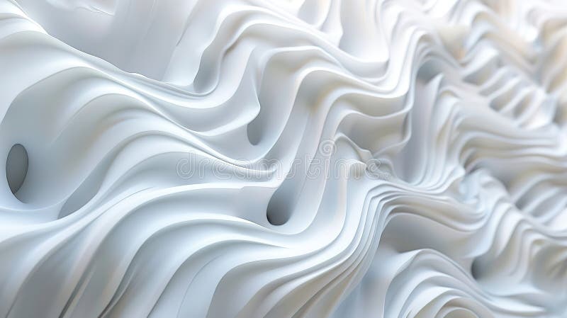 Abstract Background with White Wavy Layered Texture Stock Illustration ...