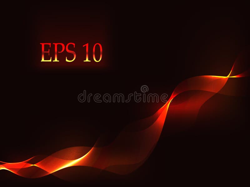 Abstract Background with Fiery Gold Lines Stock Vector - Illustration ...