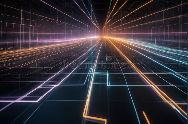 Abstract Background on the Finance Theme - Grid of Intersecting Lines ...