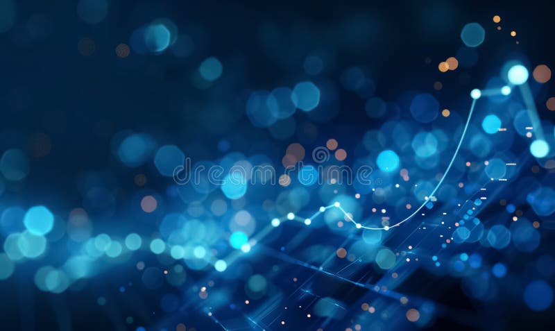 Abstract Background with Financial Chart with Bars and Lines, in Style ...