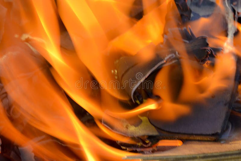 Abstract Background of Fire, Coals, Flames and Twisting Elements of Ash ...