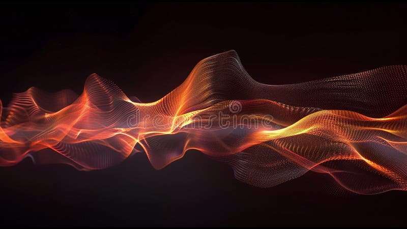 Abstract Background Fire Flame Loop on Black Dark Art Design Stock ...