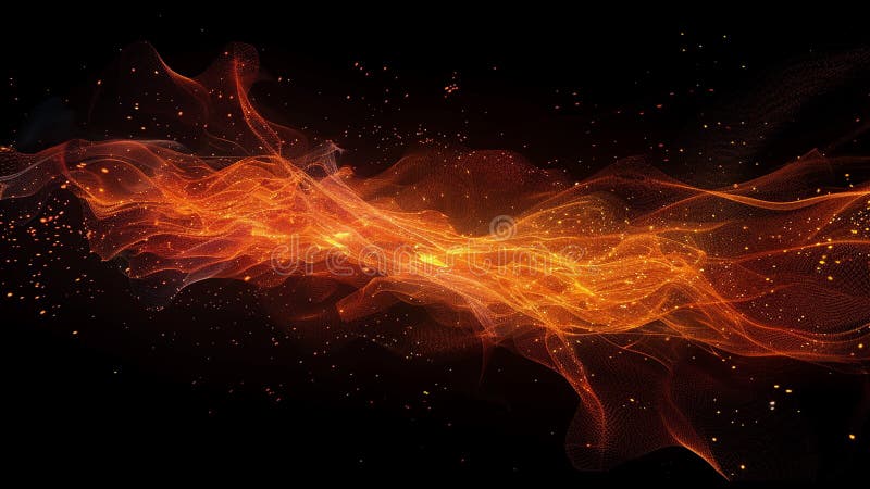 Abstract Background Fire Flame Loop on Black Dark Art Design Stock ...