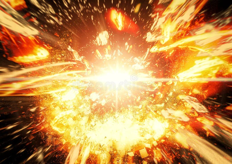 Abstract Background with Fire Flames Exploding in the Air Stock ...