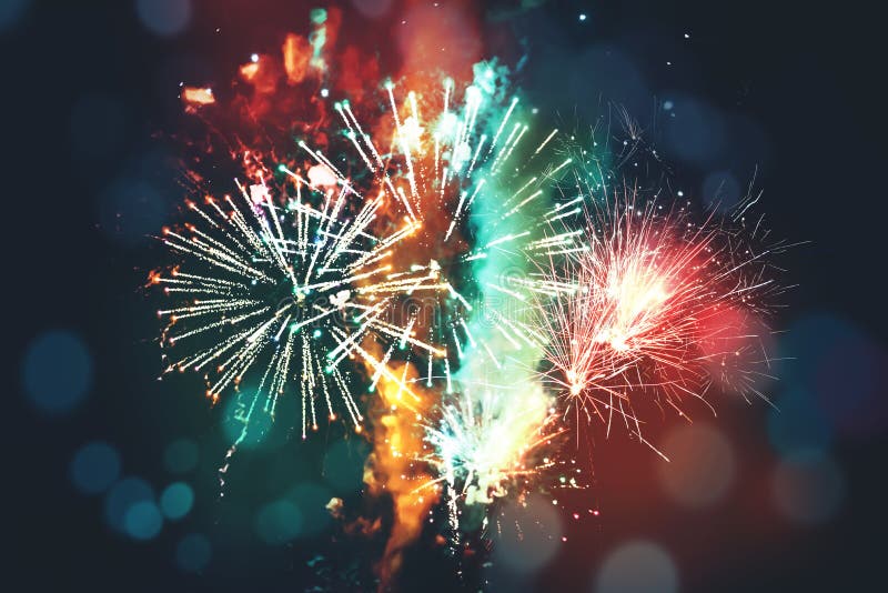 Abstract Background. Fireworks Circle Blur Stock Illustration ...