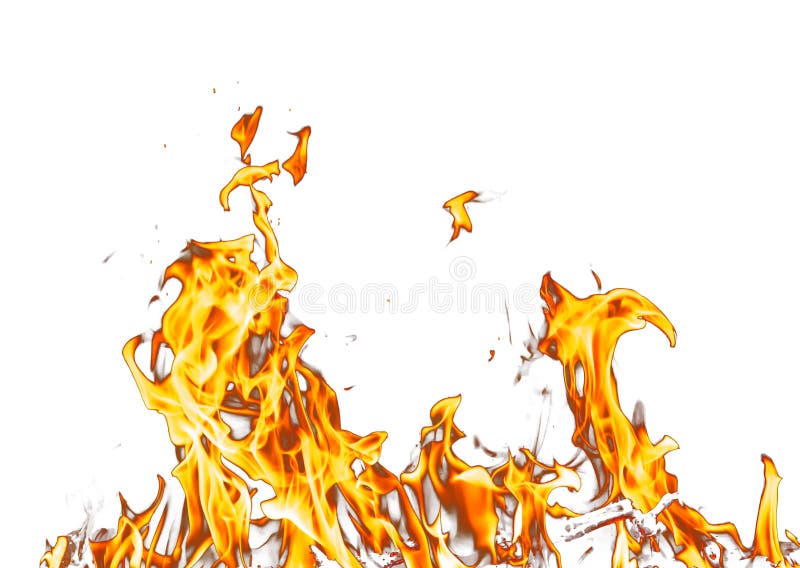 Abstract Background. Flame Fire on a White Background Stock Image ...