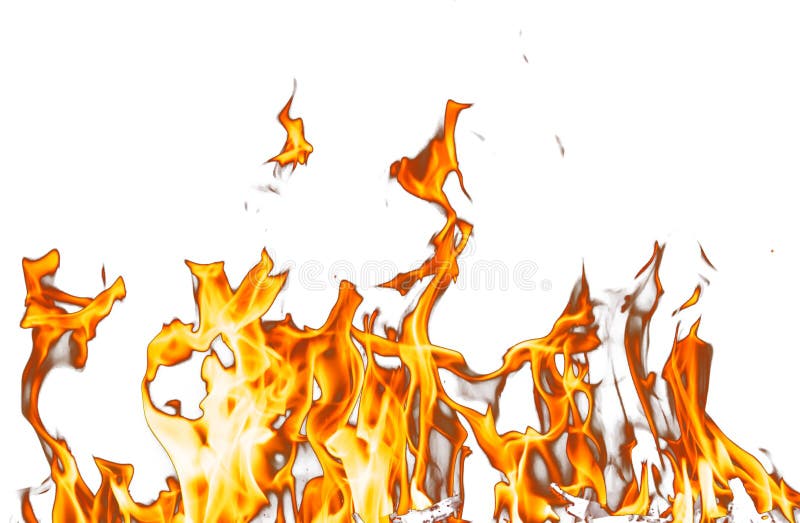 Abstract Background. Flame Fire on a White Background Stock Photo ...