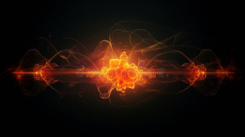 Abstract Background with Flame Particles on a Black Background Stock ...