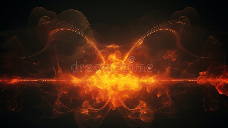 Abstract Background with Flame Particles on a Black Background Stock ...