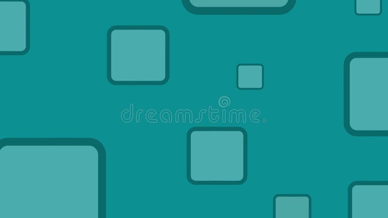 Abstract Background in Flat Style Animation of Square Shape Layers Rotating with Green and Blue ...