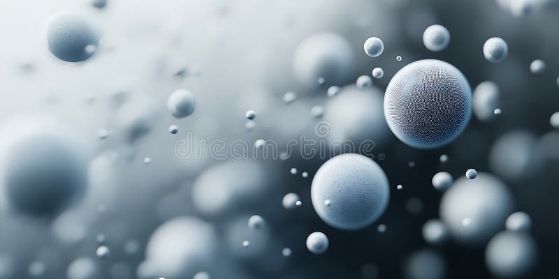 Abstract Background Floating Spheres Grey Texture Stock Illustration ...