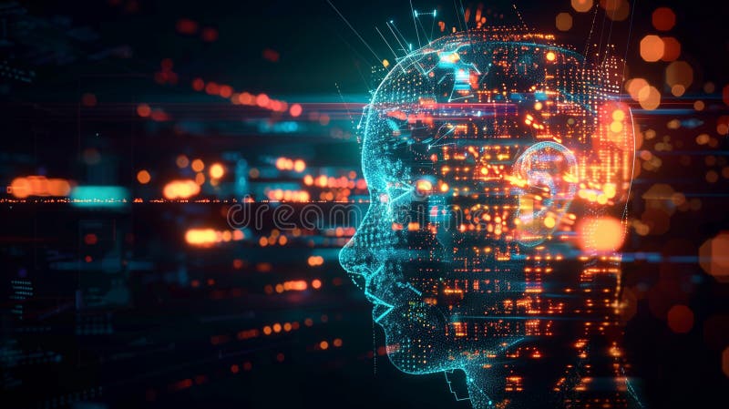 Abstract Background - Flow of Digital Information. the Notion of AI ...