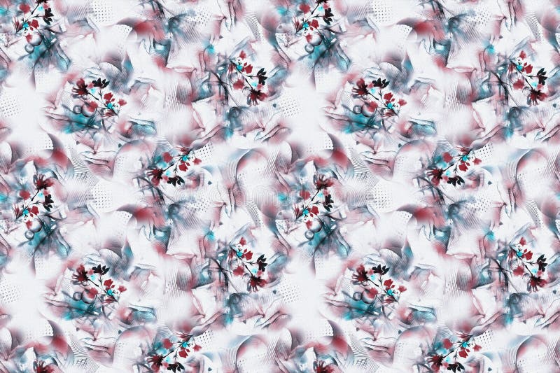 Abstract Allover Pattern with Digital Background Stock Illustration ...