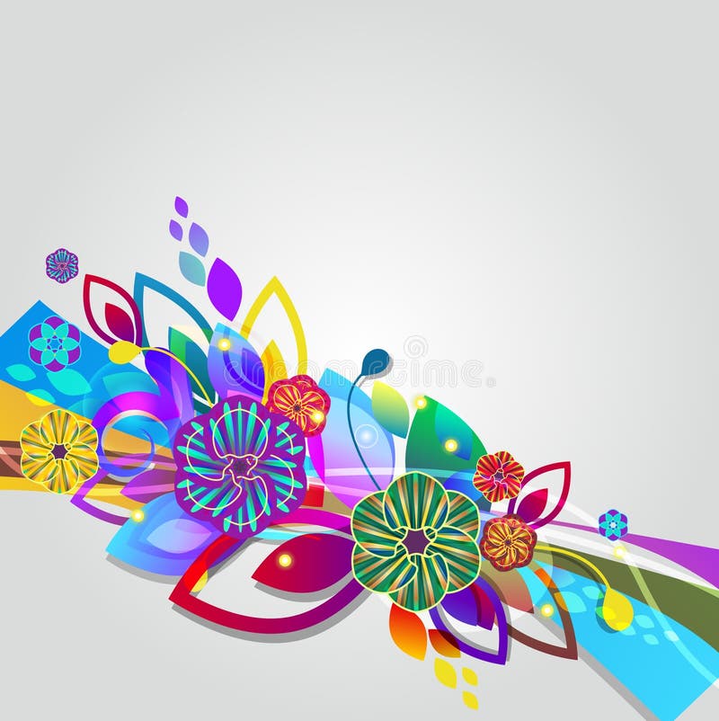 Abstract Background with Flowers Stock Vector - Illustration of ...