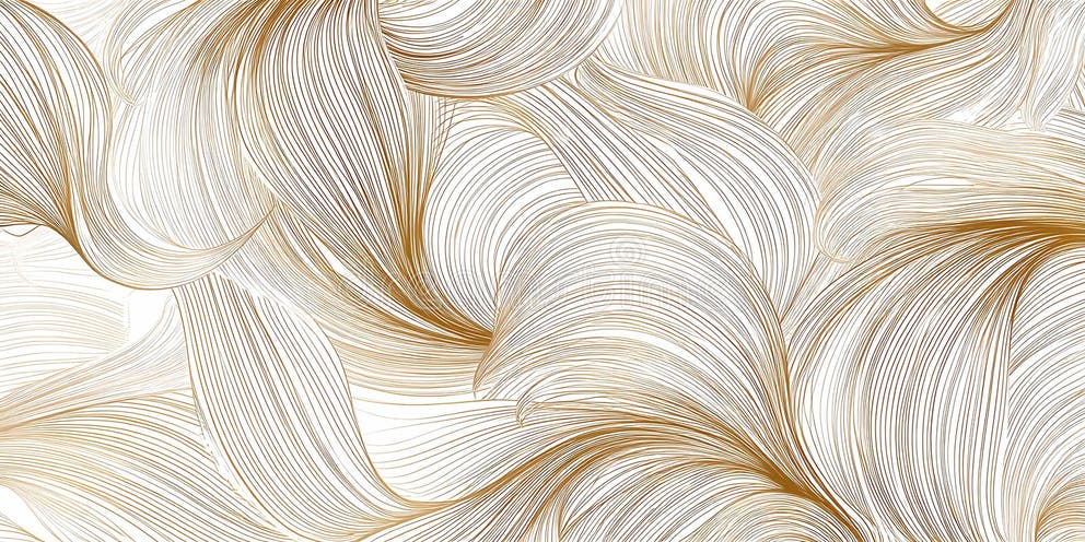 Abstract Background of Flowing Golden Lines in a Wave Pattern on a ...